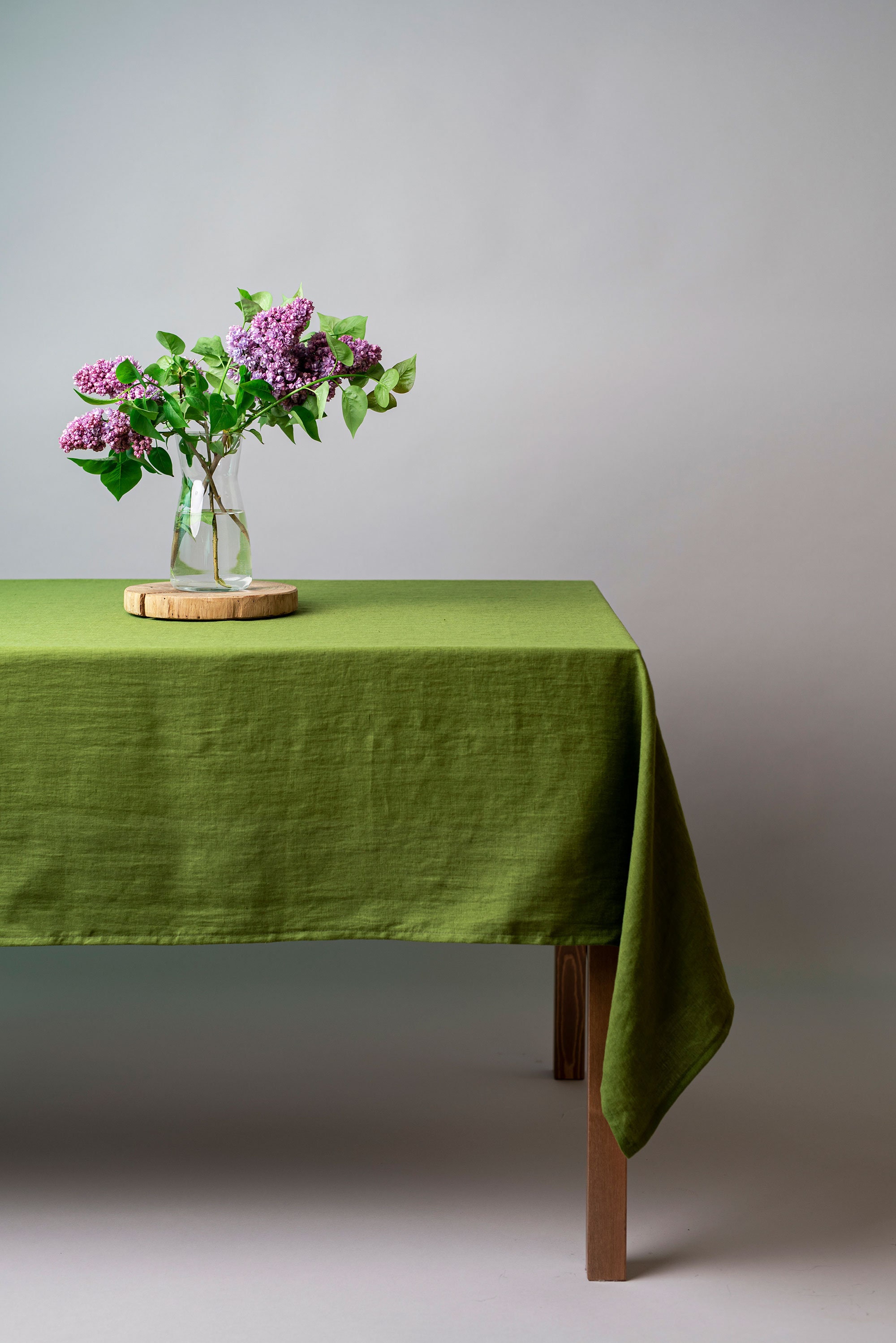 Olive Green Linen Tablecloth. Various Colors. Sustainable Easter Table ...