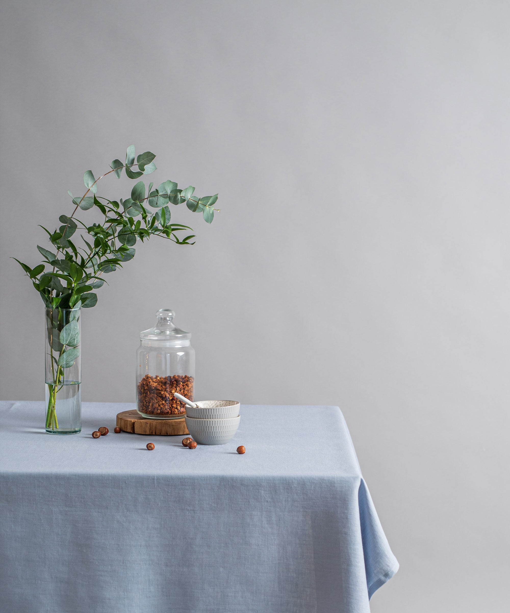 Sky Blue Linen Tablecloth. Soft Linen Table Cloth. Rustic Wedding ...