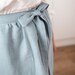 Romantic Dusty Blue Linen Apron. Half Apron. Natural Kitchen Apron ...