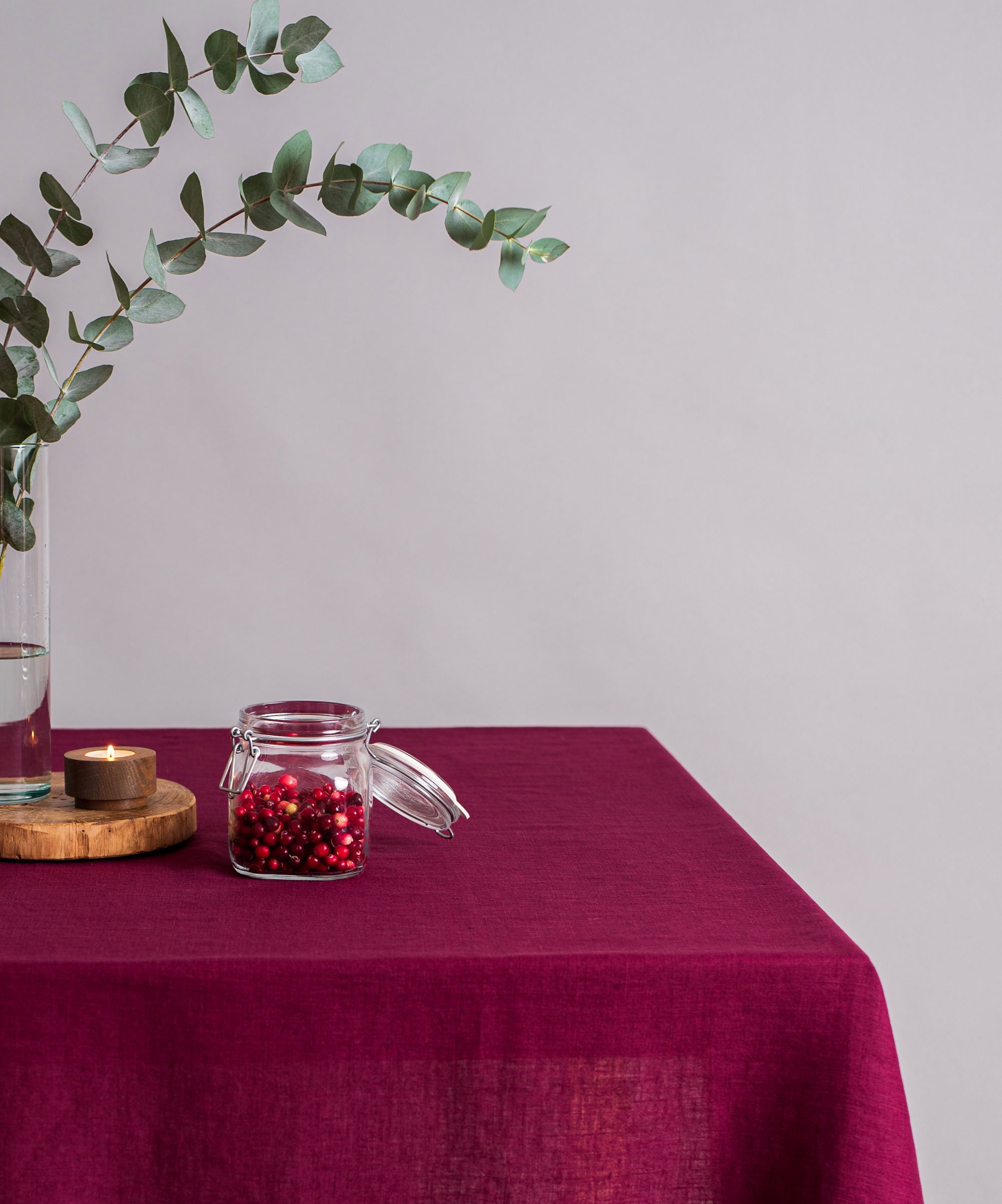 Burgundy Linen Fabric by Meter. Softened Linen Fabric by Yard. - Etsy