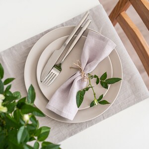 Linen Napkin. Softened Linen Table Napkin. Light Grey Napkins. Napkin ...