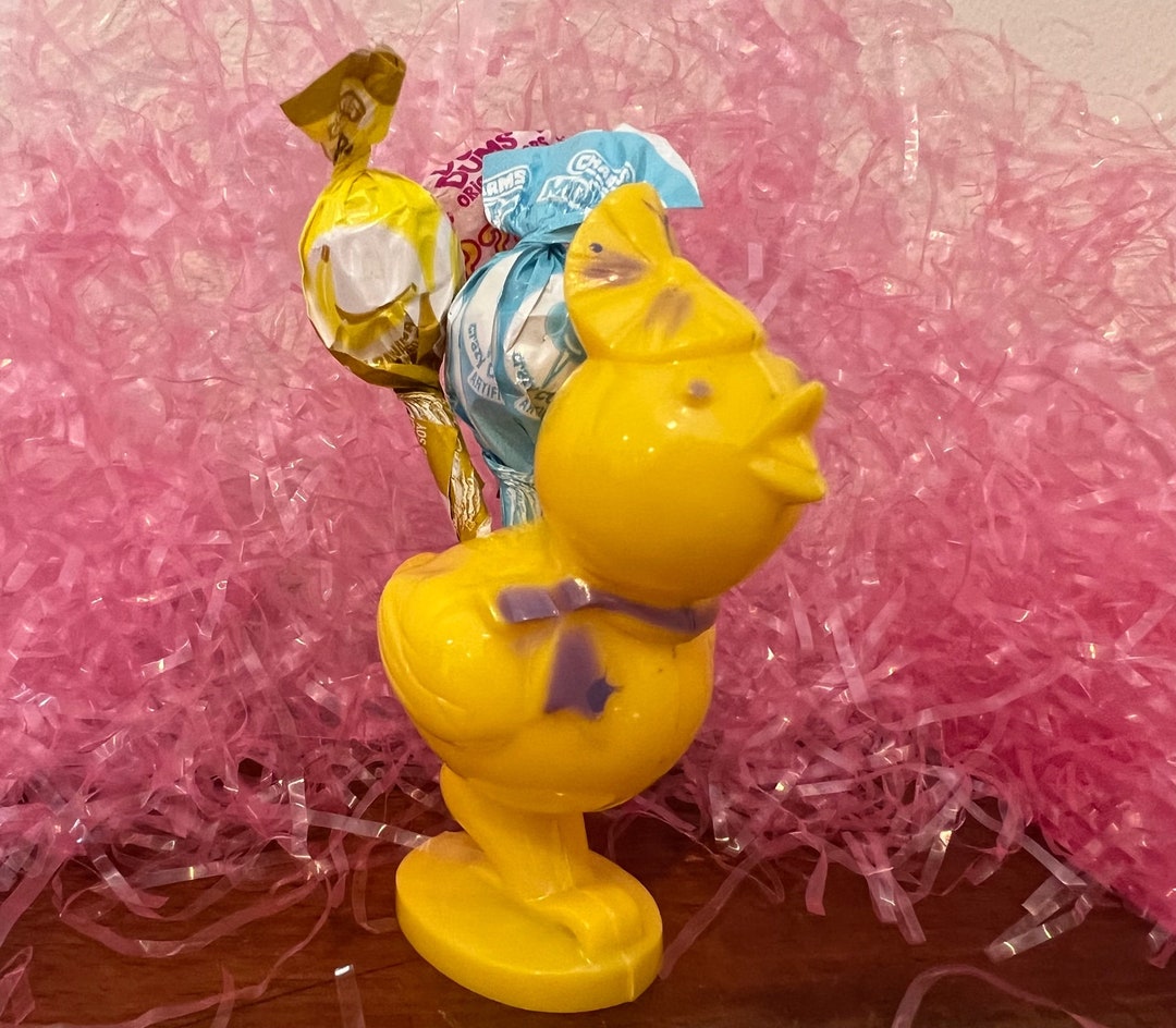 Vintage E. Rosen Girl Chick Candy Container 1950s Hard Plastic Easter ...