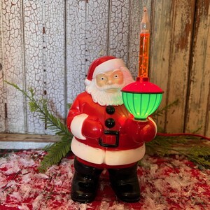 Vintage Royalite Santa Bubble Light 1950s Hard Plastic Royalite Jolly ...
