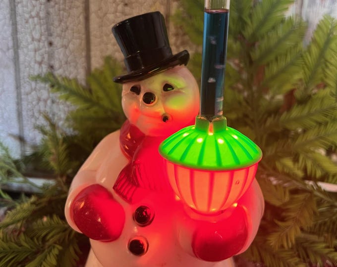 Vintage Frosty the Snowman Bubble Light! 1950s Royalite Jolly Christmas ...
