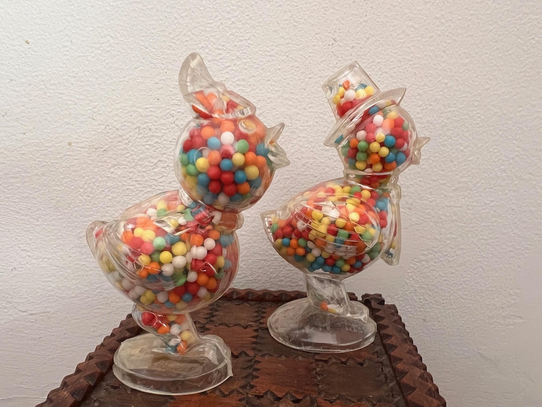 Vintage E. Rosen Boy/girl Chick Candy Containers, Original Candy, Pair ...