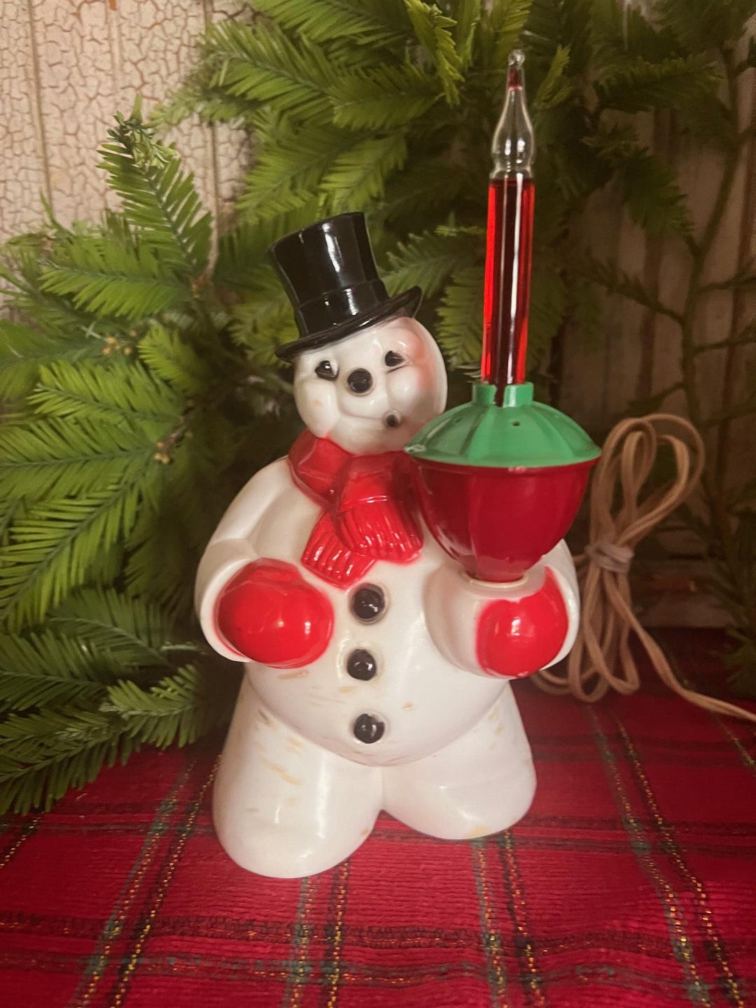 Vintage Frosty the Snowman Bubble Light 1940s 50s a Royalite Jolly ...
