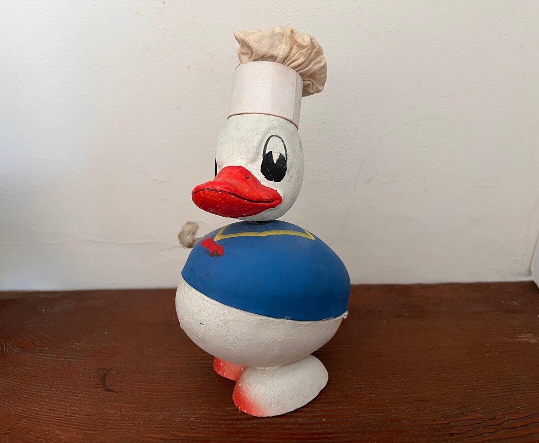 Unusual Vintage Donald Duck Nodder Paper Maché Egg Made in Western ...