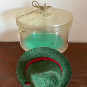 Vintage Miniature Lee Hat Box and Miniature Lee Felt Fedora Hat Mini ...