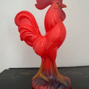 Vintage Knickerbocker Rooster Perfectly Wonderful Hard Plastic Rooster ...