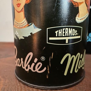 1965 BARBIE Thermos Iconic Vintage BARBIE, Midge, and Skipper Thermos ...