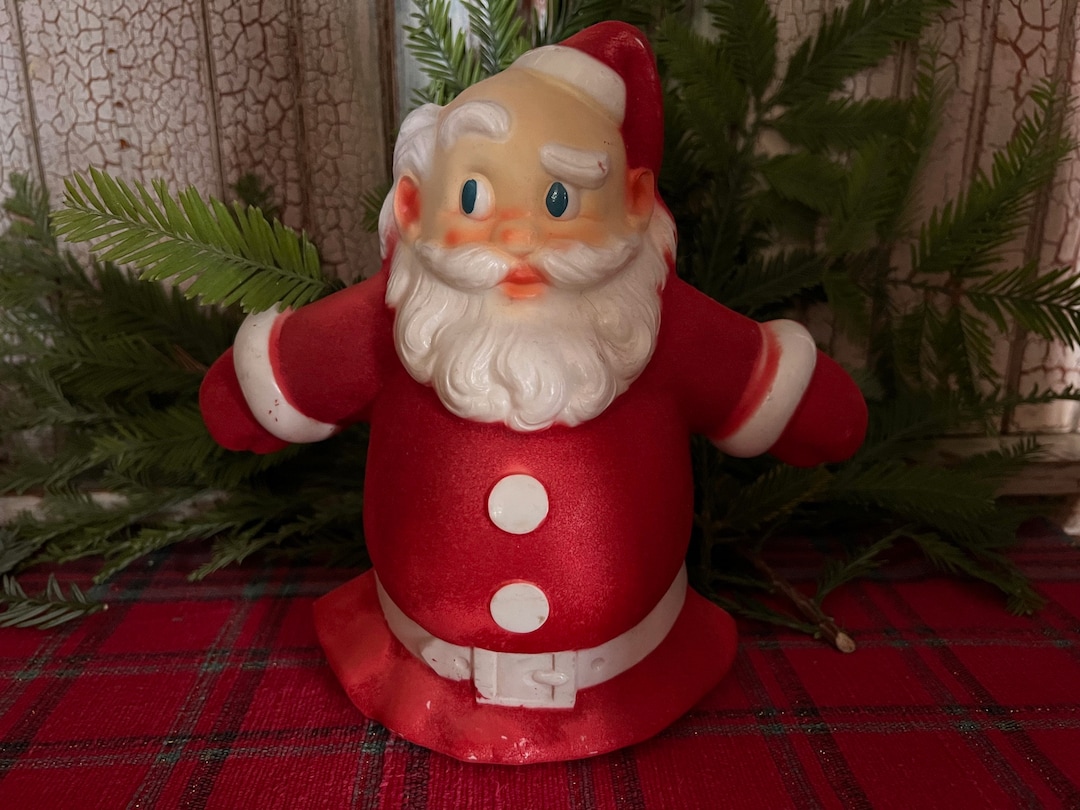 Vintage Light up Santa Claus Noma Hanging or Standing Hard Plastic ...