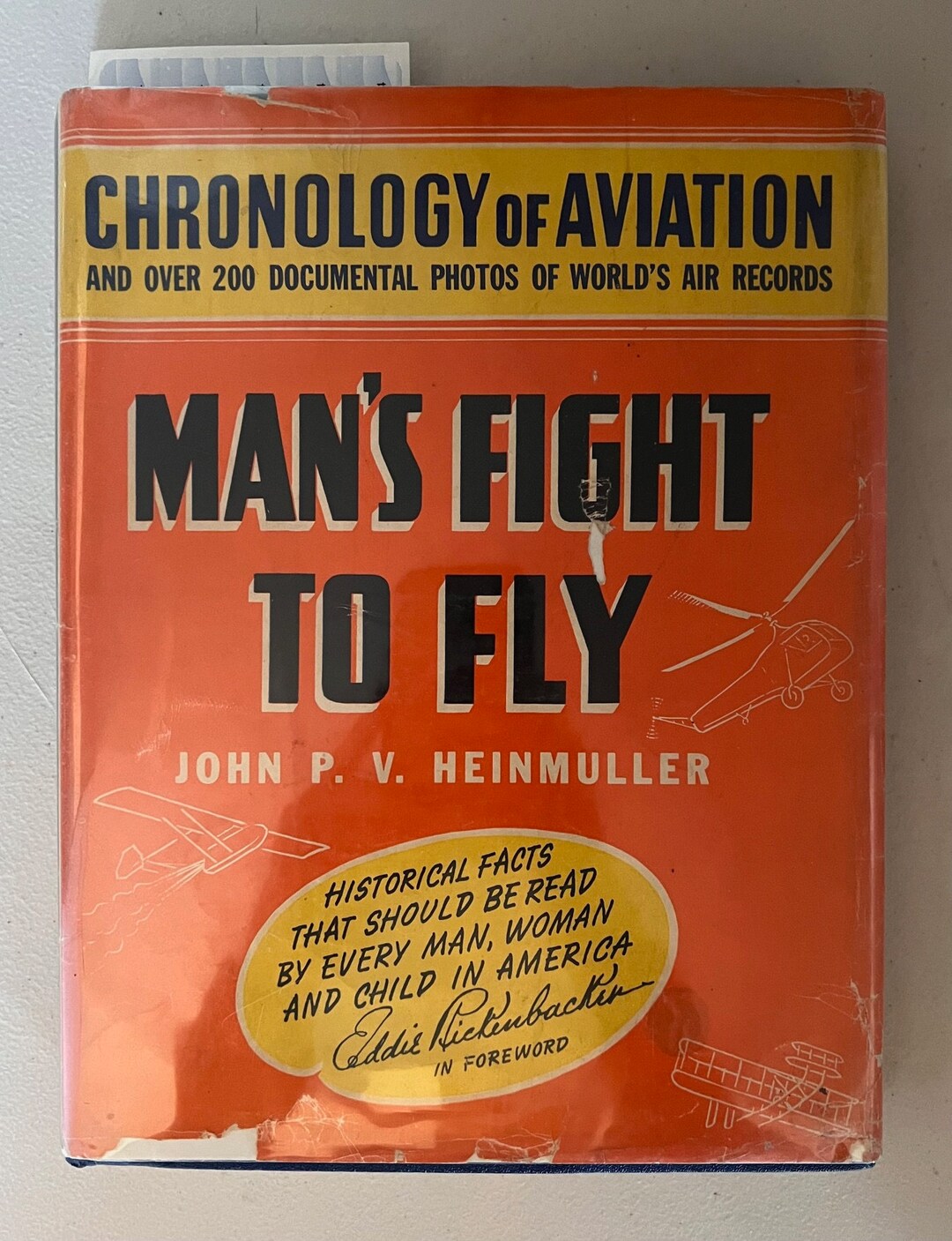 Vintage Man's Flight to Fly Chronology of Aviation Book 1st Edition ...