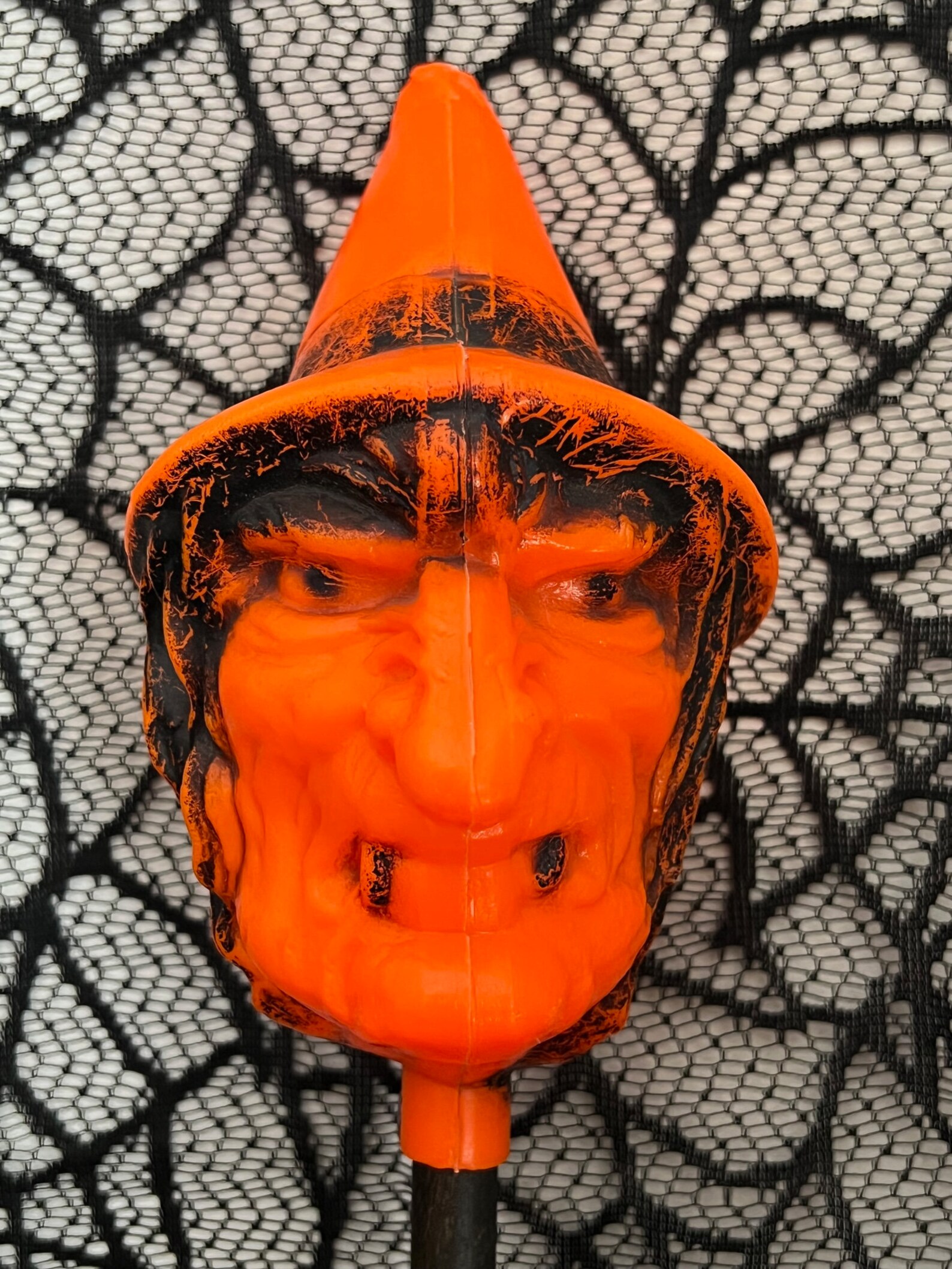 Creepy! Vintage Halloween Plastic Witch Head Rattle Noisemaker 1960s - Etsy