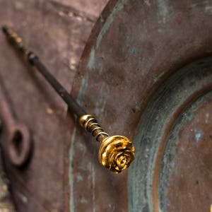 Gold Flower Wand, Rose Wand, Magic Wand With a Gold Rose, Bronze Magic ...
