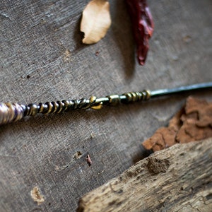 Magic Wand With Quartz Stone Top, Black and Gold Wand, Geek Accessories ...