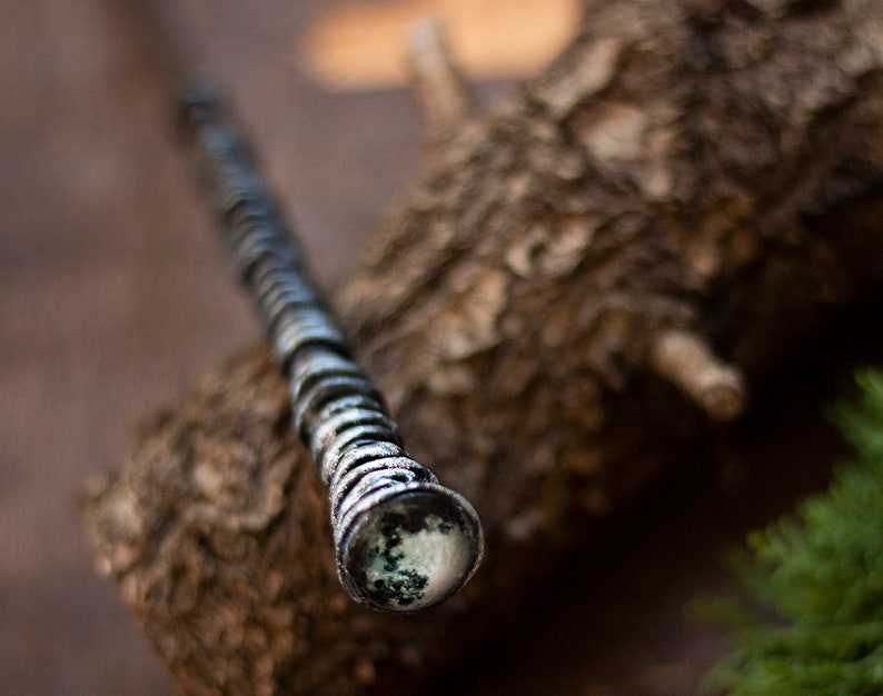 Moon Wand, Magic Wand With a Moon Glass Dome, Silver Wand, Geek ...