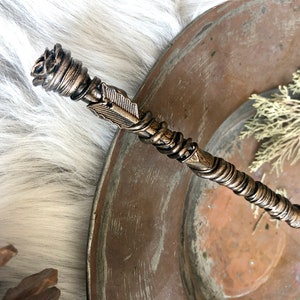 Arrow and Flower Magic Wand, Gold Wand, Geek Accessories, Witch Wand ...