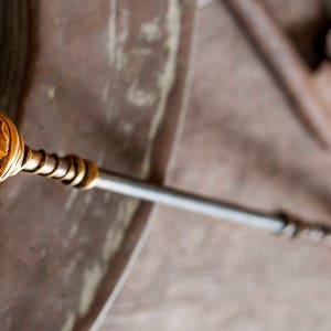 Gold Flower Wand, Rose Wand, Magic Wand With a Gold Rose, Bronze Magic ...