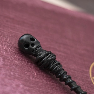 Skull Wand, Magic Wand With a Black Skull, Black Wand, Geek Accessories ...