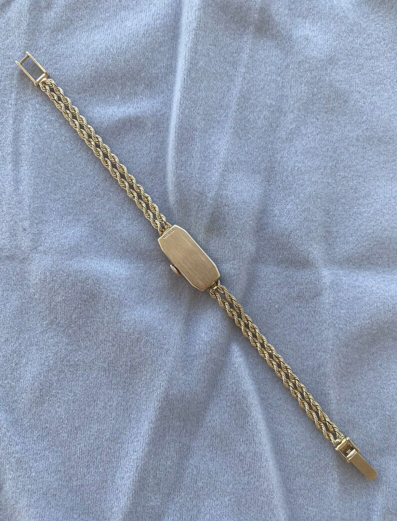 Vintage Solid 14k Yellow Gold Diamond Longines Watch Rope - Etsy