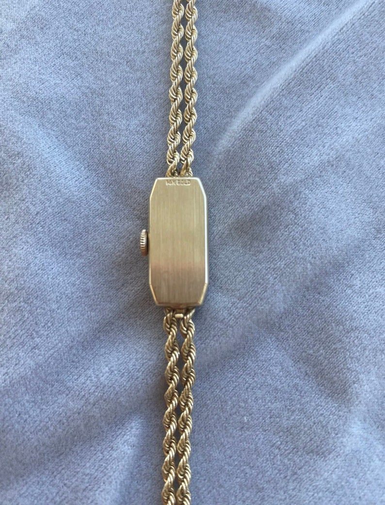 Vintage Solid 14k Yellow Gold Diamond Longines Watch Rope - Etsy