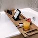 Luxury Classic Oak Bath Tray With Book Holder, Towel Rack, Wine Glass ...