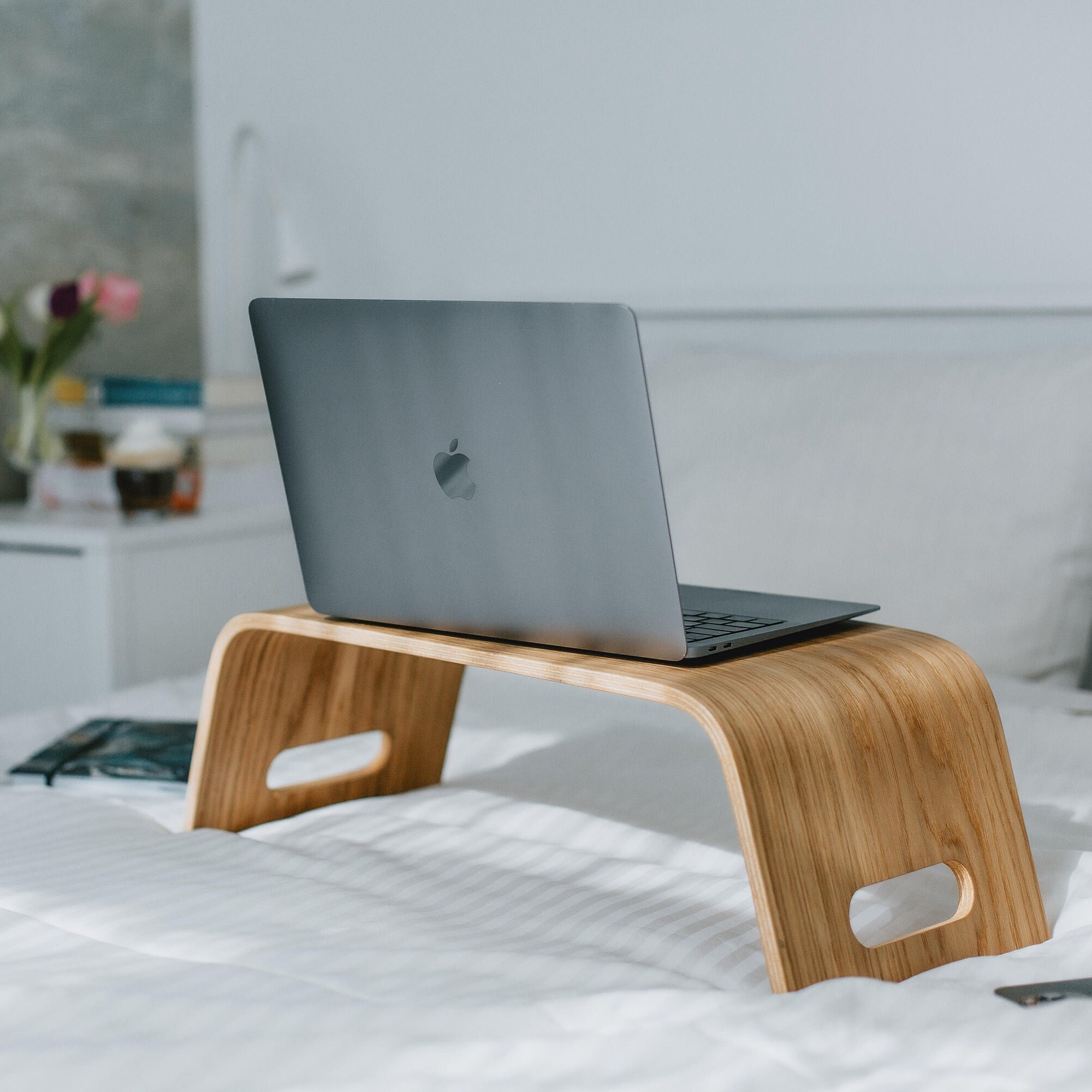 Walnut Portable Laptop Desk Breakfast Tray Laptop Stand - Etsy