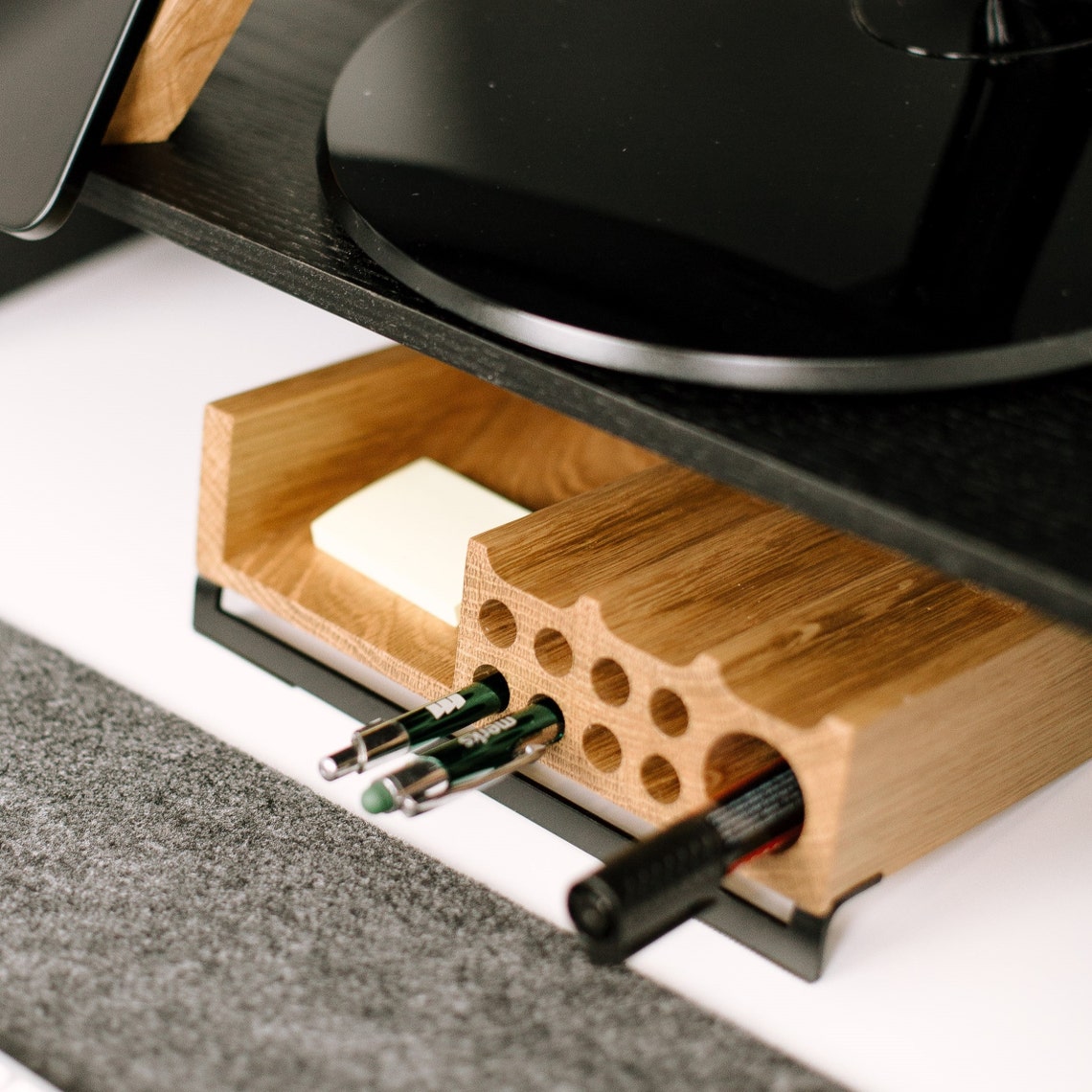 Personalized Wooden Desk Organizer Pen Holder Desk - Etsy