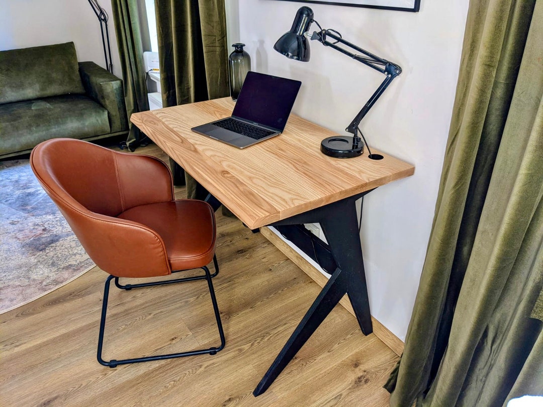 Handmade Wooden Desk, Oak Tree Desk, Home Office, Table for Students ...