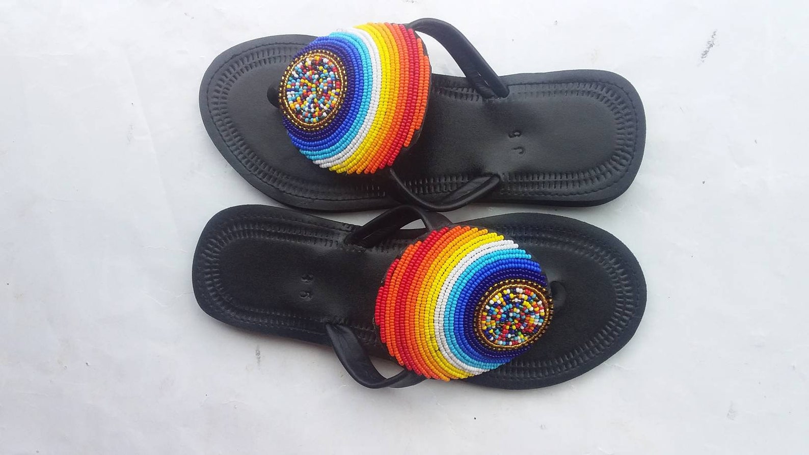 ON SALEHandcrafted sandals _ Kenyan sandals _ African beaded | Etsy