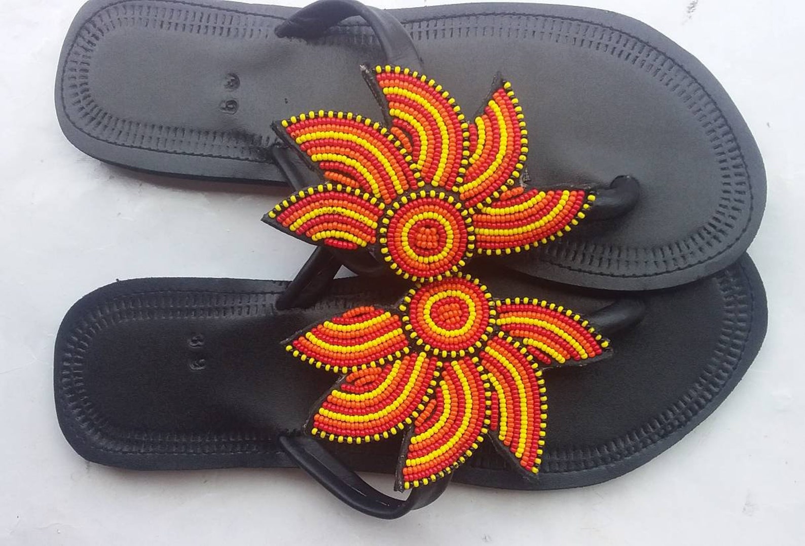 ON Salemaasai Beaded Sandals African Beaded Sandals Kenyan - Etsy