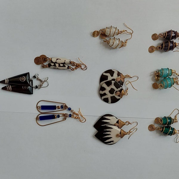 Bone Earrings - Etsy