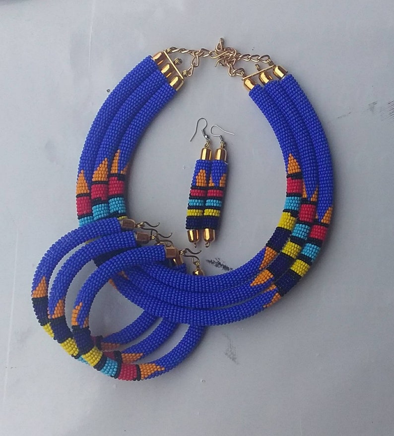 ON SALE African Jewelry Set Kenyan Jewelry Set Maasai - Etsy UK