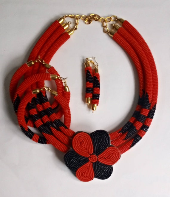 ON SALE African Jewelry Set Kenyan Jewelry Set Maasai - Etsy