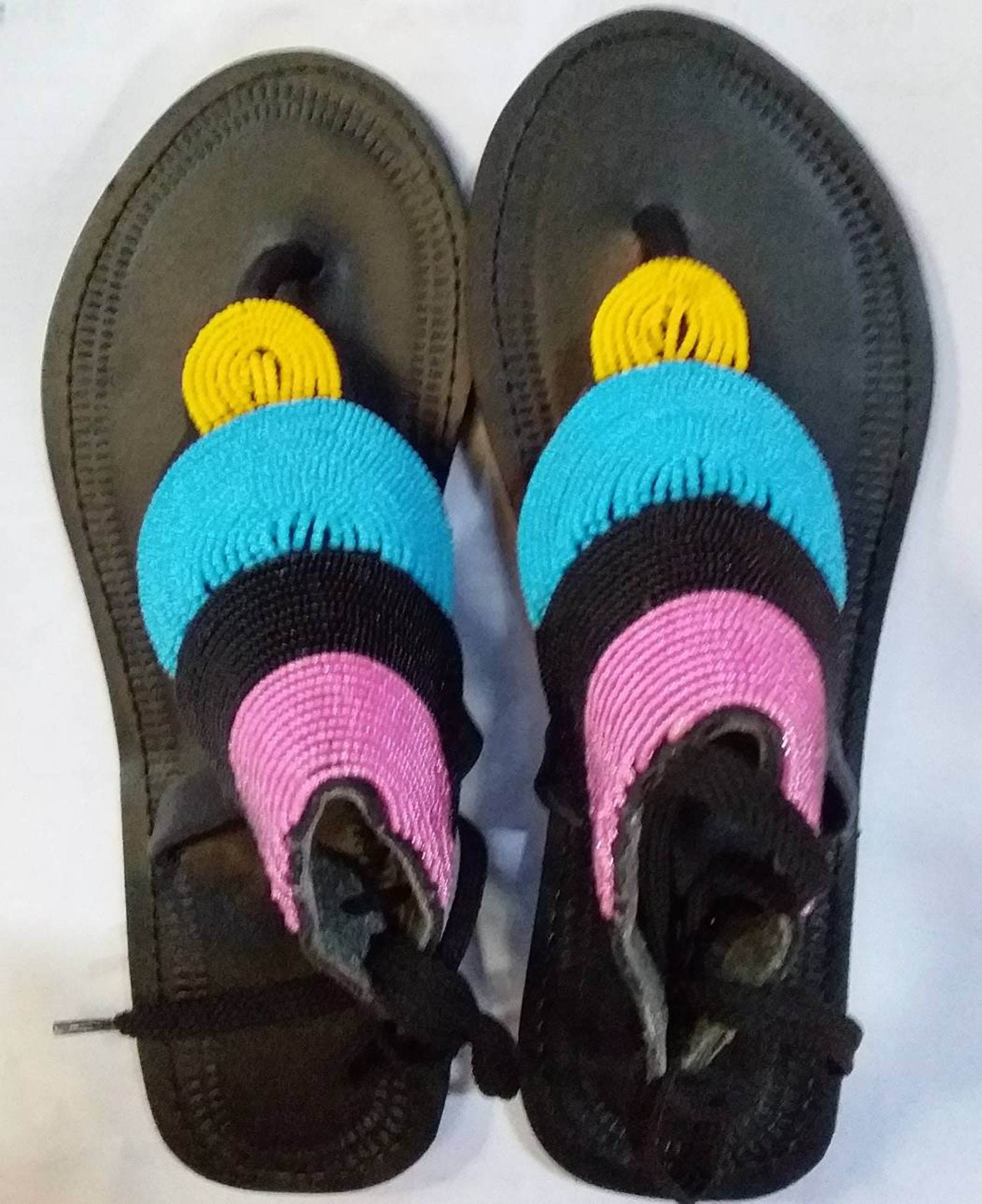 ON SALE Masai Sandal Beaded Masai Sandal Handcrafted Sandal Leather ...