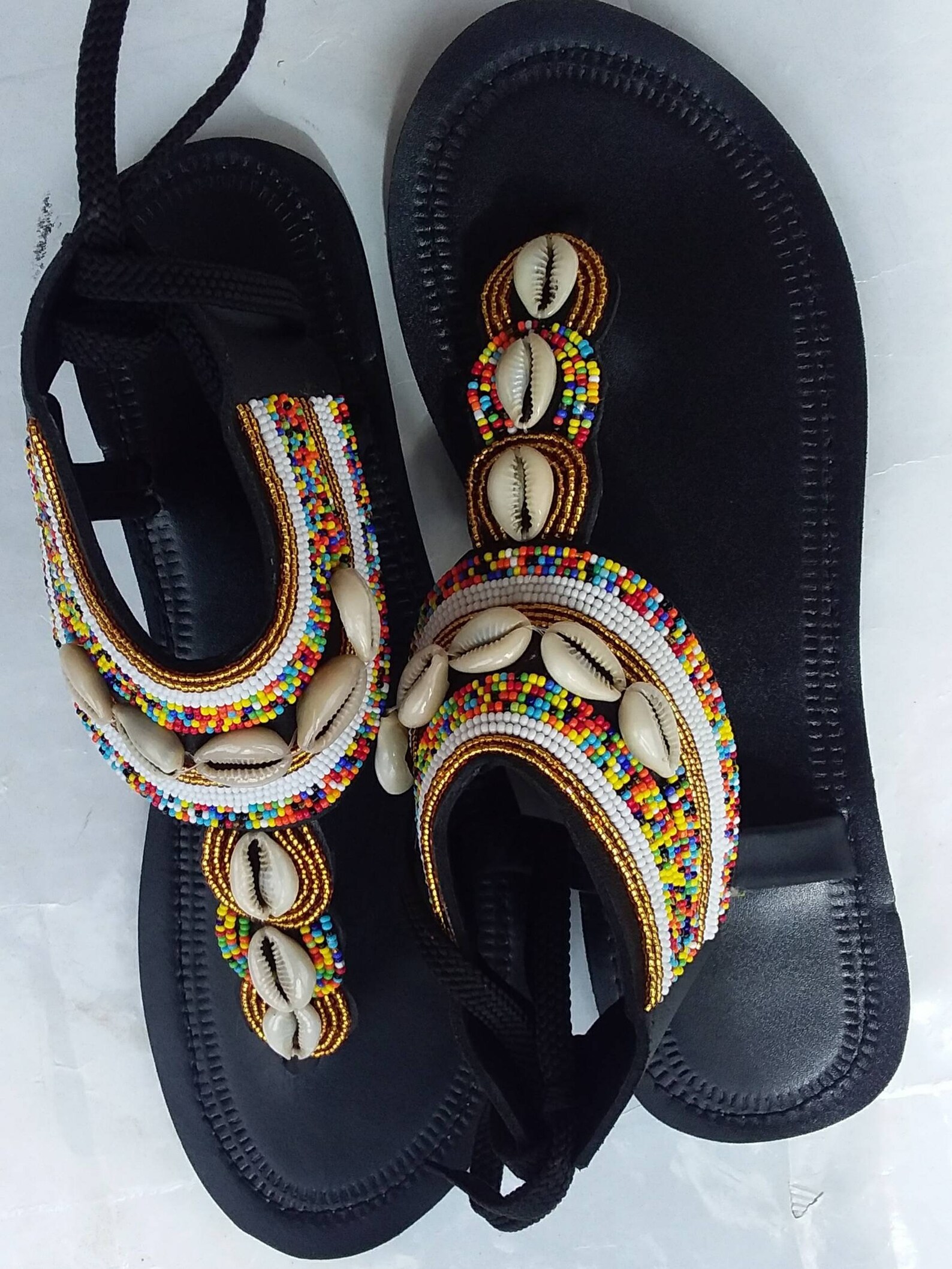 ON SALE Women Shoes Beaded Masai Sandal Handmade Sandal - Etsy
