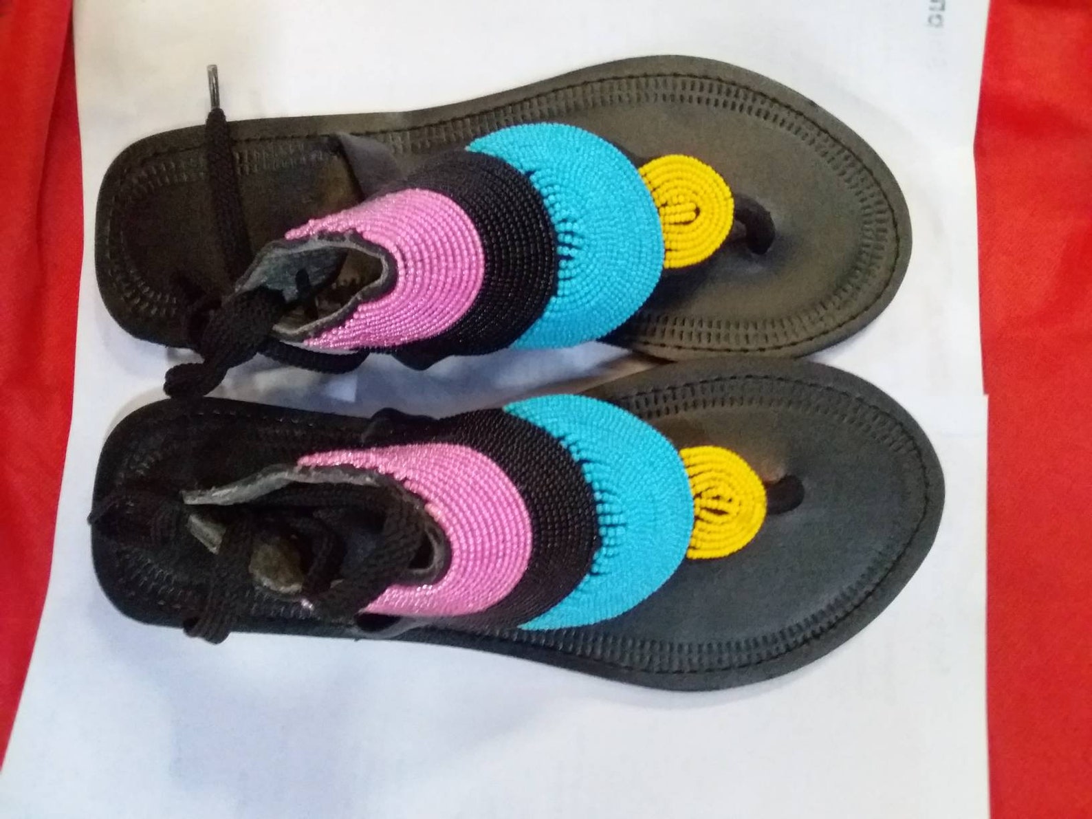 ON SALE Masai Sandal Beaded Masai Sandal Handcrafted Sandal Leather ...