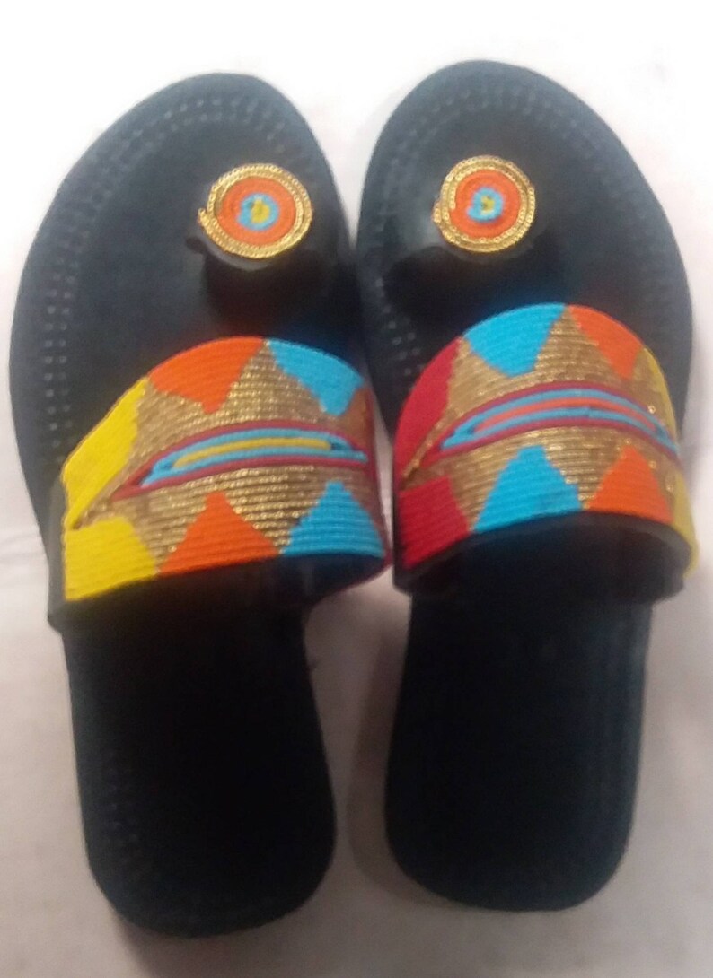 ON SALE african Masai Beaded Sandals _african Leather - Etsy