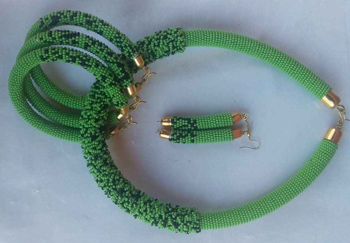 ON SALE African Women Jewelry Set Kenyan Neckpiece Set - Etsy