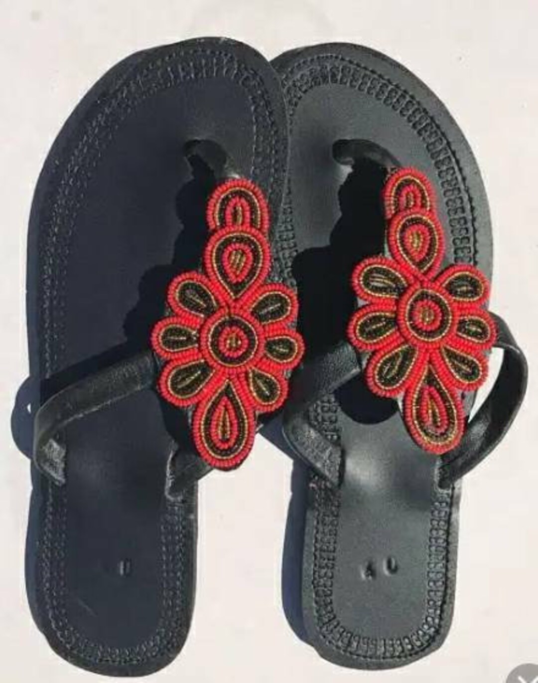 ON SALE African Beaded Sandals for Women- Maasai Beaded Sandals for ...