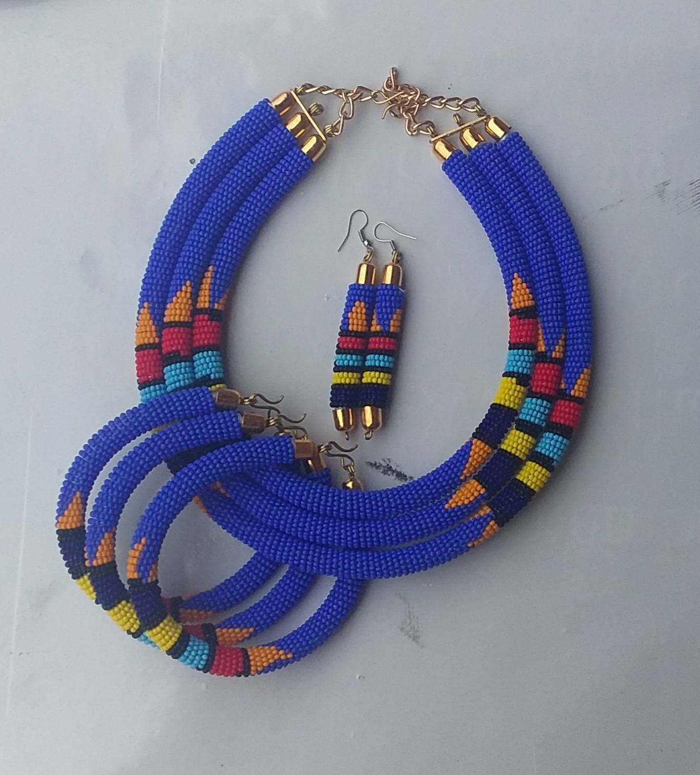 ON SALE African Jewelry Set Kenyan Jewelry Set Maasai | Etsy