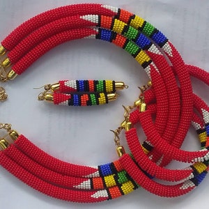 ON SALE African Jewelry Set for Women- Maasai Jewelry Set - Kenyan ...