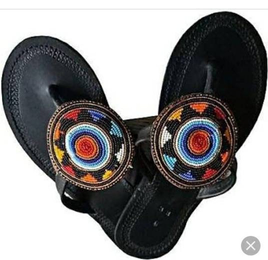 ON SALE!! African Maasai Sandals/ Kenyan Sandals/ Leather Sandals ...