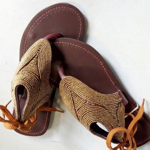 ON SALE African Masai Beaded Sandals for Women Kenyan Sandals - Etsy