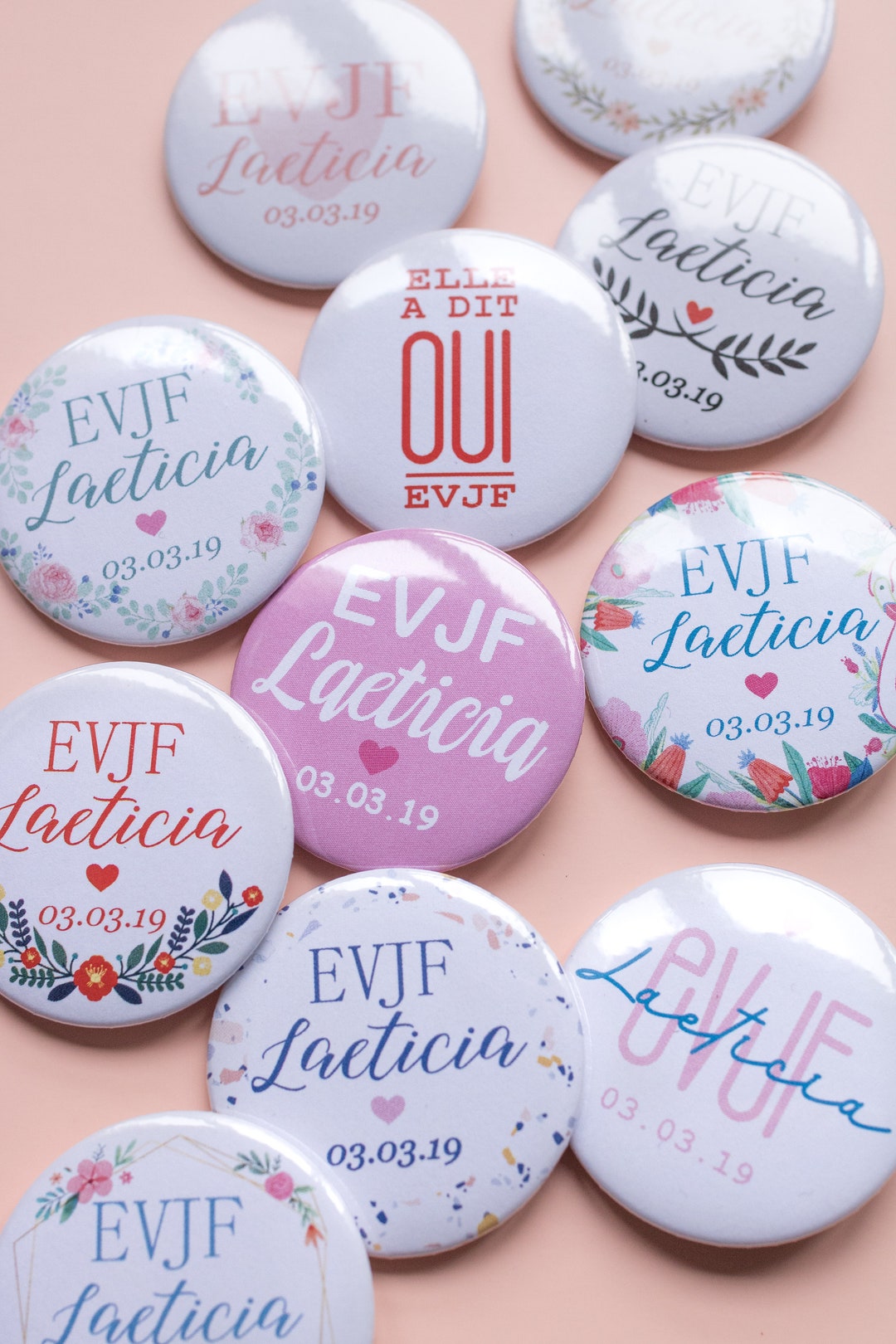 EVJF,badge personnalisable, badge EVJF, badge mariage, accessoire evjf ...