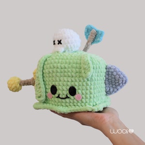 Cubert PDF Amigurumi Pattern English and Spanish Gelatinous Cube - Etsy