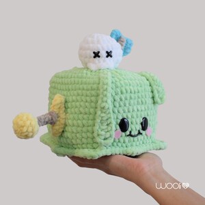 Cubert PDF Amigurumi Pattern English and Spanish Gelatinous Cube - Etsy
