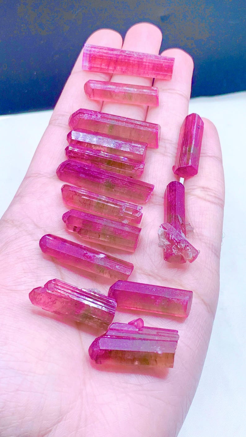 62 Grams Amazing Unique Color Candy Color Tourmaline Crystals Lot From ...