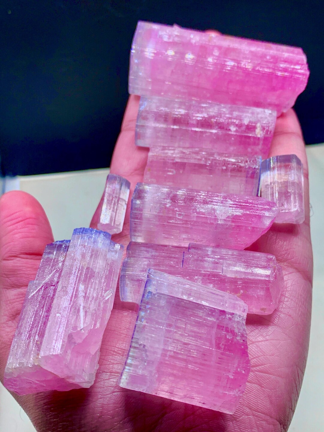 Gemmy Gem Grade Candy Pink -color Tourmaline Crystals Lot : 355 Grams ...