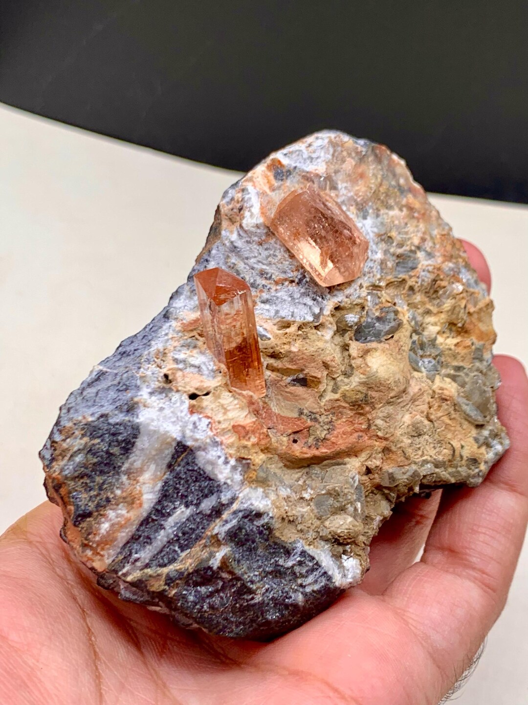 Natural Rare Imperial Topaz Crystal on Matrix Specimen From Katlang ...